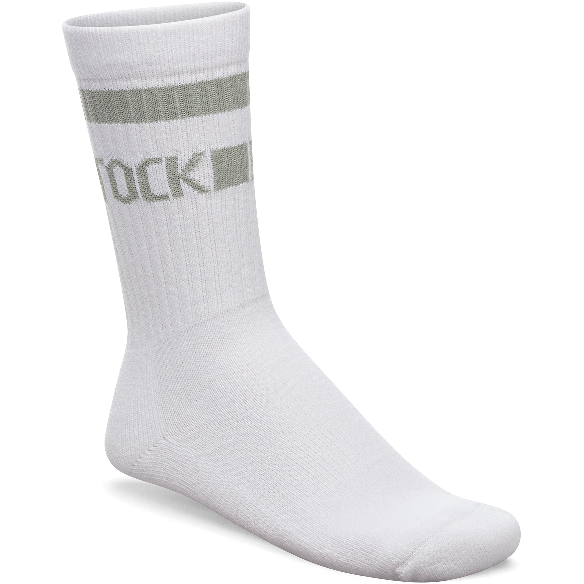 Unisex Birkenstock Sock style name Cotton Crew Stripe in color White ...