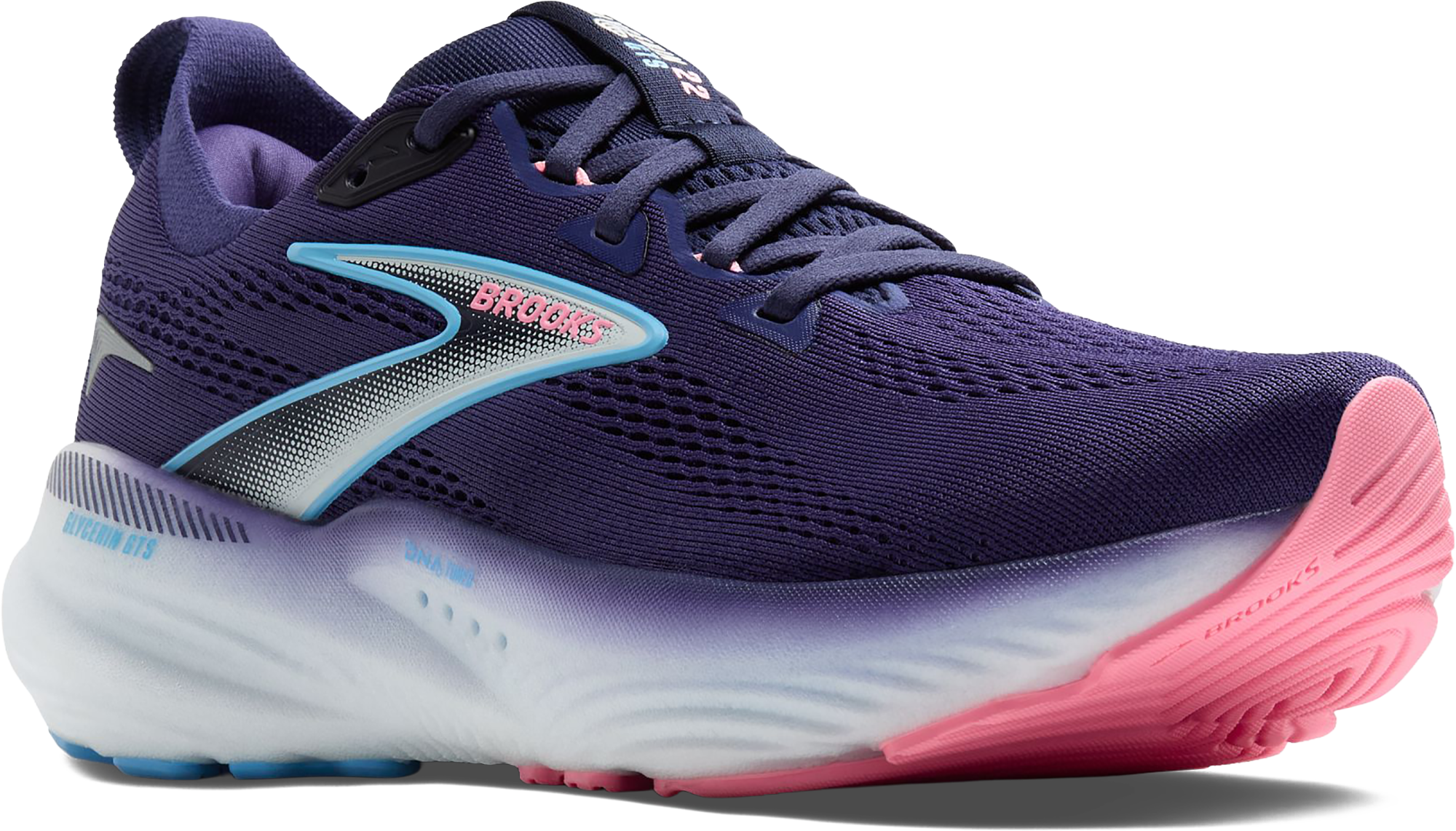 Women's Brooks Footwear style name Glycerin GTS 22 Medium in color BLU ...