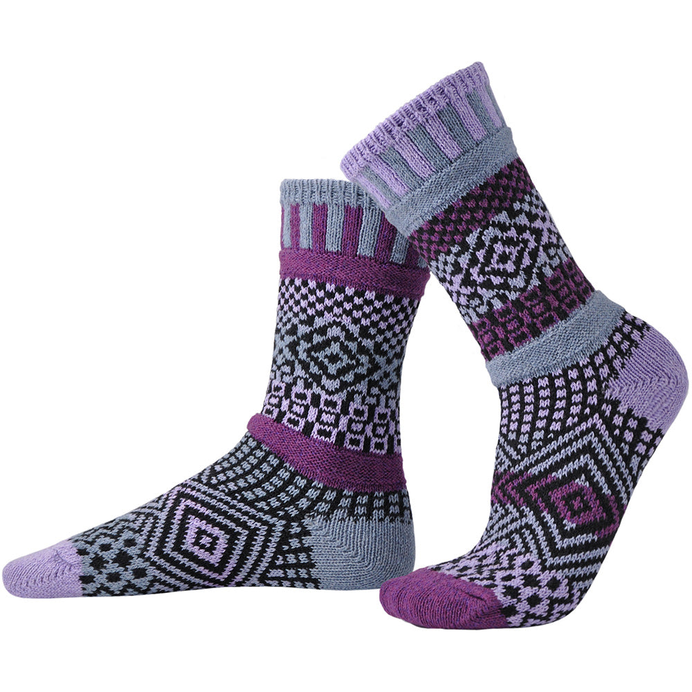 Women's Solmate Sock style name Solmate Crew in color Wisteria. Sku ...